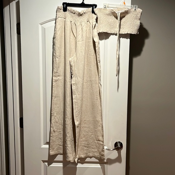 SHEIN | Pants & Jumpsuits | Shein Mtall Pants And Tube Top | Poshmark